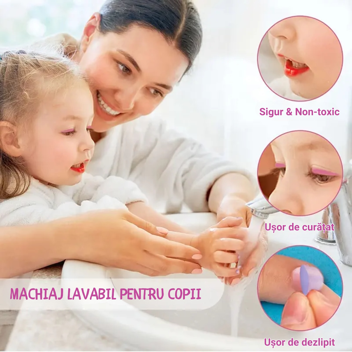 Trusa de machiaj pentru copii, Simply Joy, rujuri, farduri, oja, pentru ...