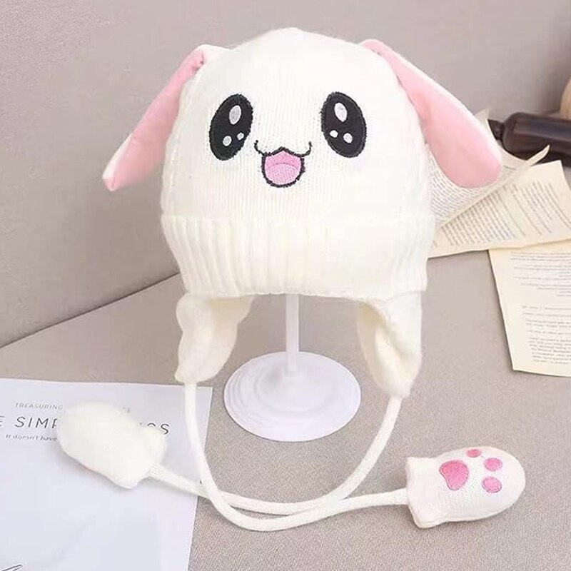 Caciula pentru copii, model cu urechiuse lungi si jucause, tematica let ...