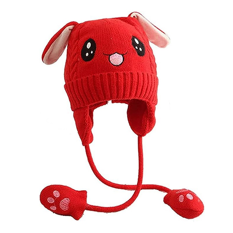 Caciula pentru copii, model cu urechiuse lungi si jucause, tematica let ...