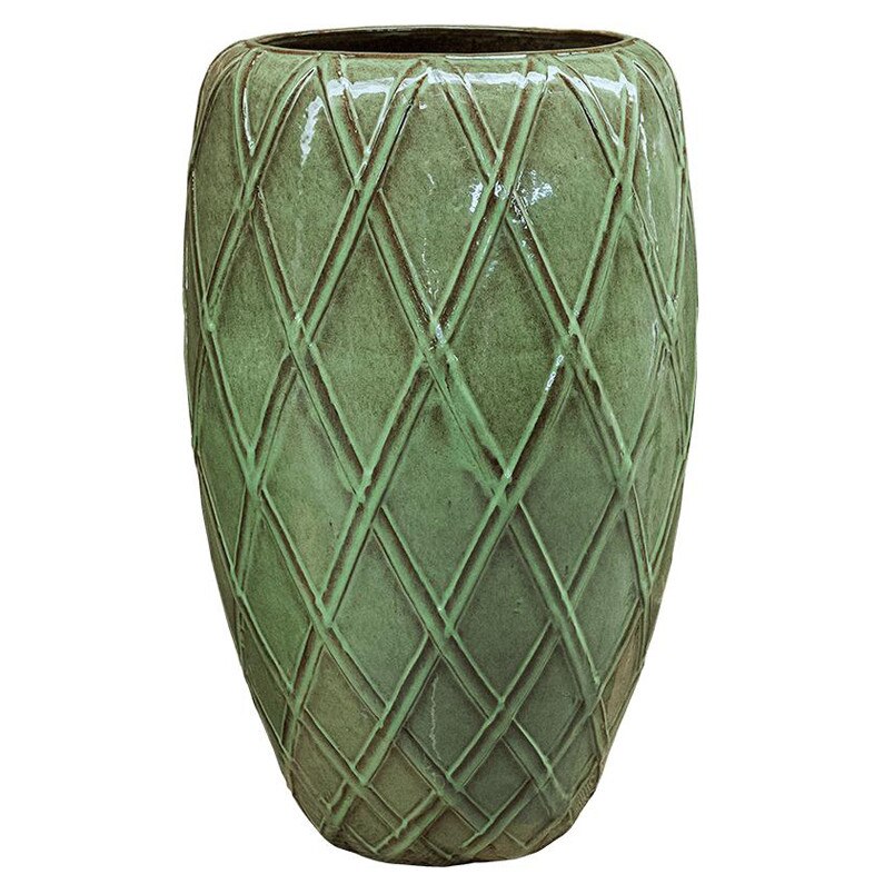 Декоративна саксия Wire Emperor, Azay Design, ръчно изработена зелена ...