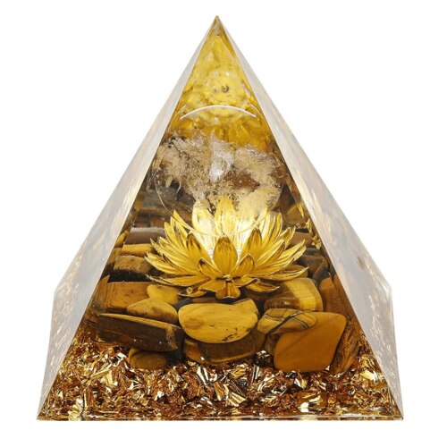 Piramida Lotus - 7 elemente din orgonit, orgonica, cristal de cuart si ...