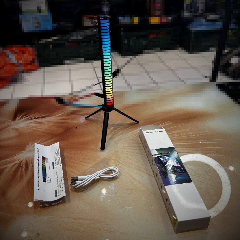 A5-Rgb LED декоративно осветление със звуков сензор, мигащ към музика ...