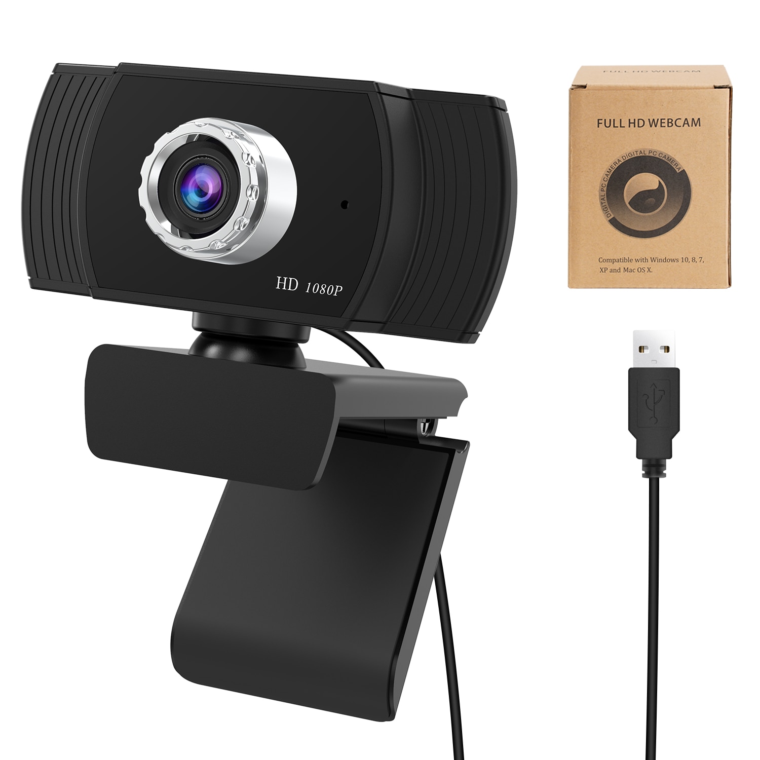 Camera Web, Xinxu, Full HD, 1080P, Rotatie 360°, Microfon Incorporat ...