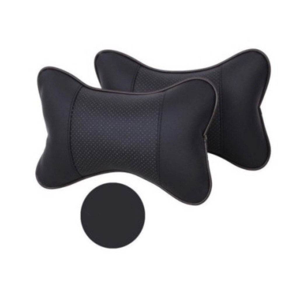 Set 2 perne tetiera auto Welora, Piele ecologica, 24, 5x16x7 cm, negru ...