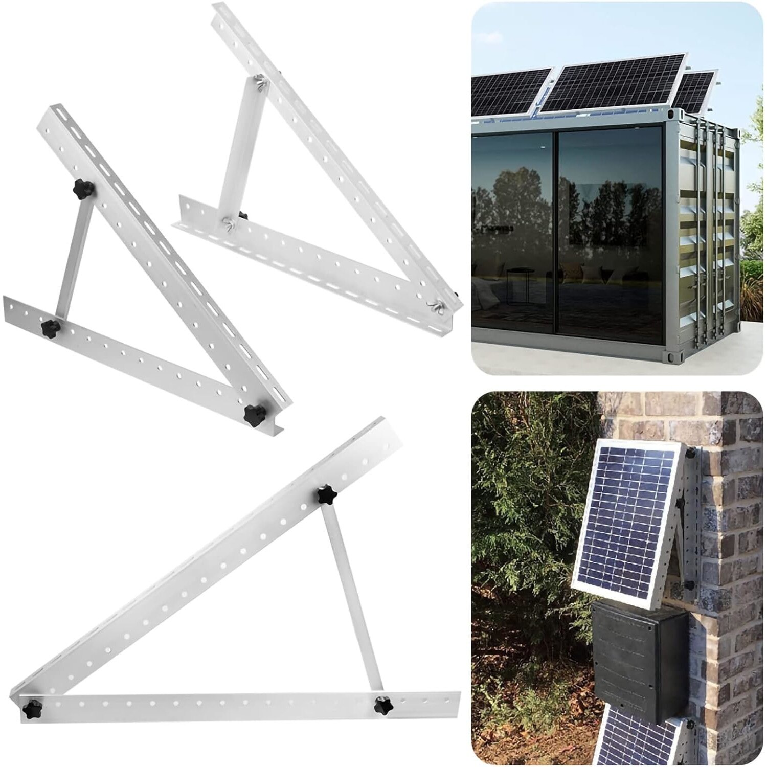 Suport panou solar, Mmgoqqt, Aluminiu, 71 x 7 x 5 cm, 250-350W ...