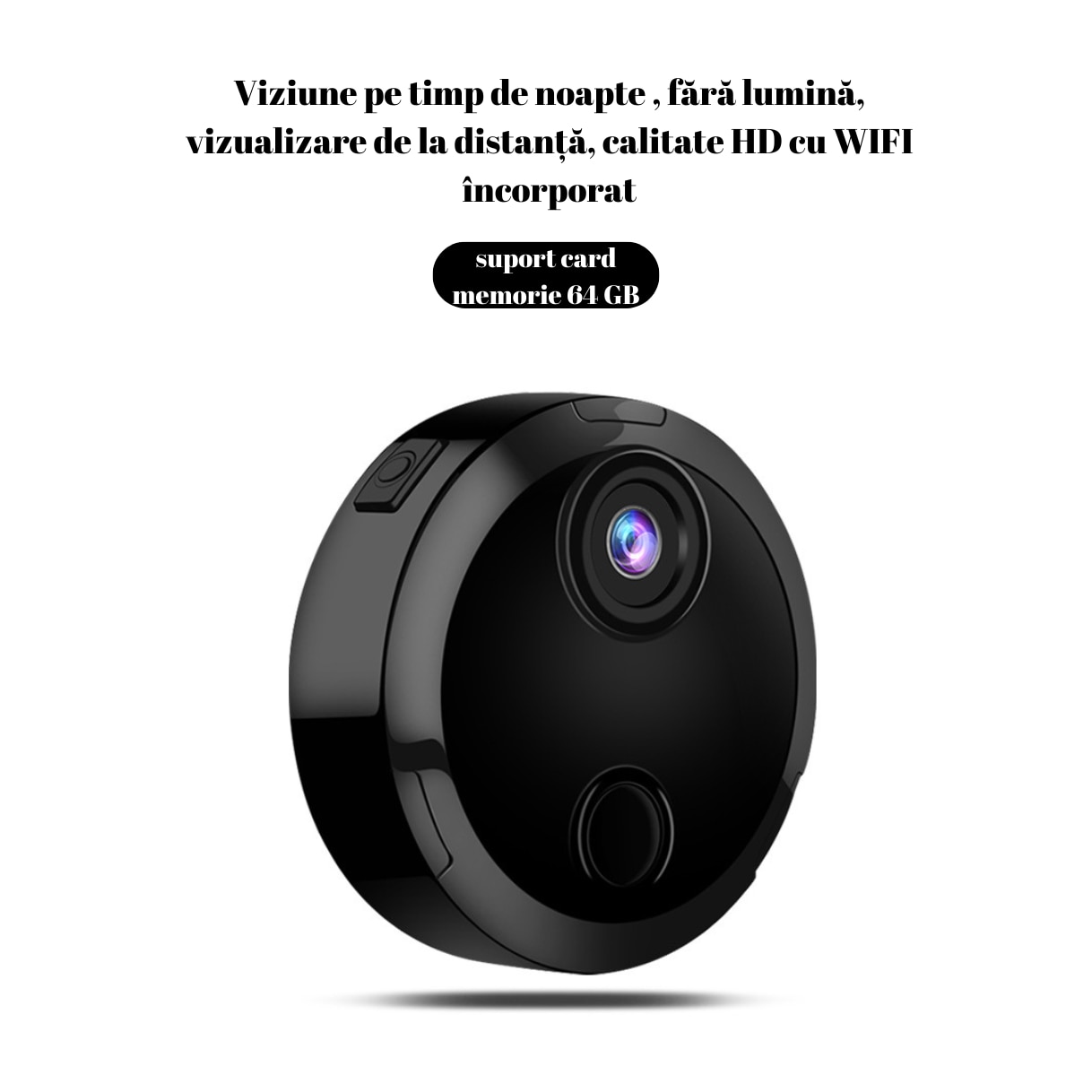 Camera Spion Mini, WIFI, IP, Night Vision, Dispozitiv Spionaj cu Camera ...