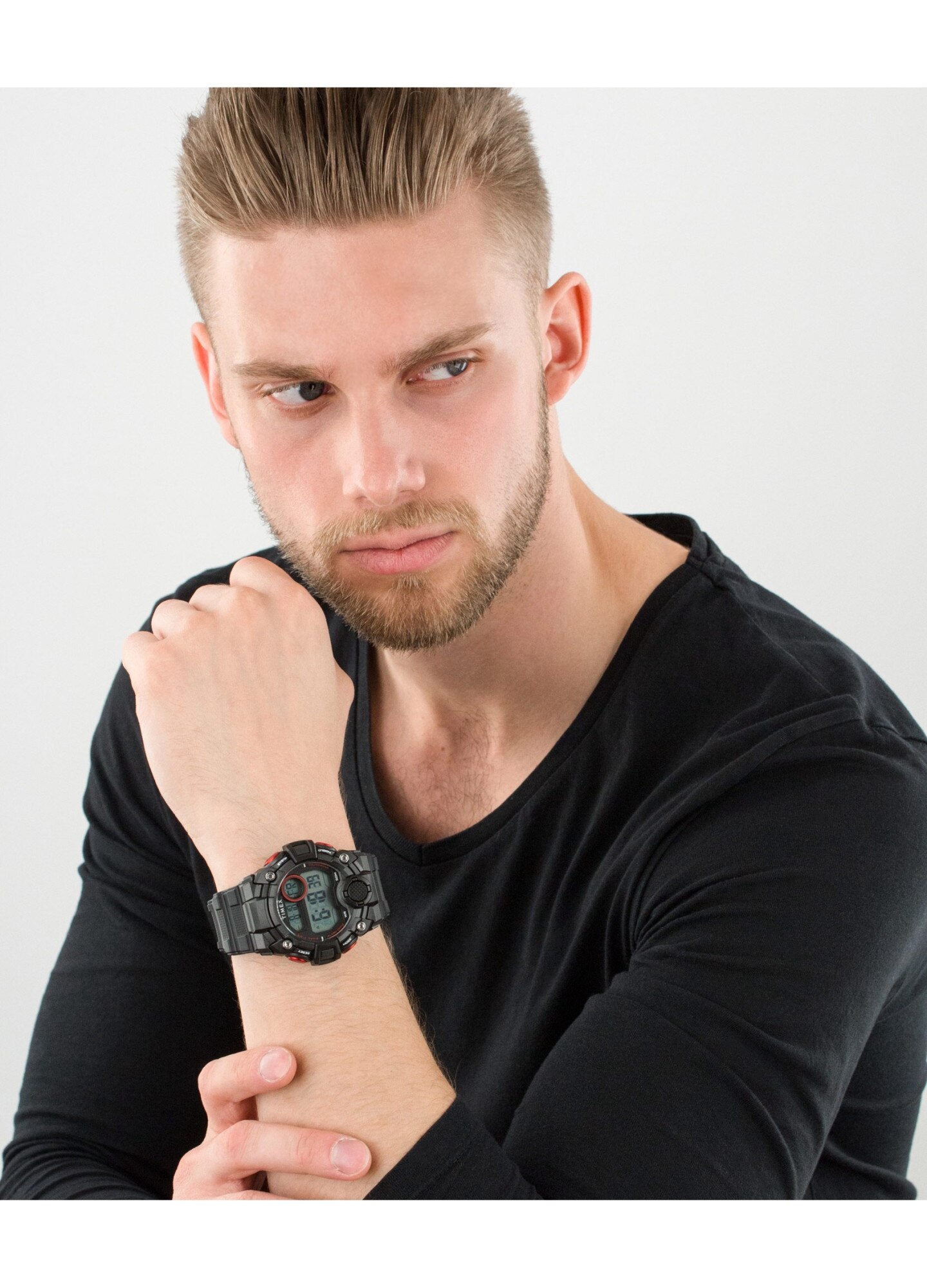 Ceas barbati Timex Quartz, Digital, Negru - eMAG.ro