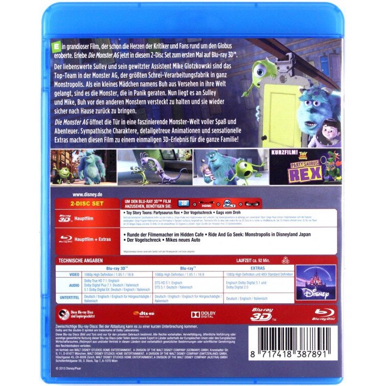 Compania monstrilor [Blu-Ray 3D]+[Blu-Ray] - eMAG.ro