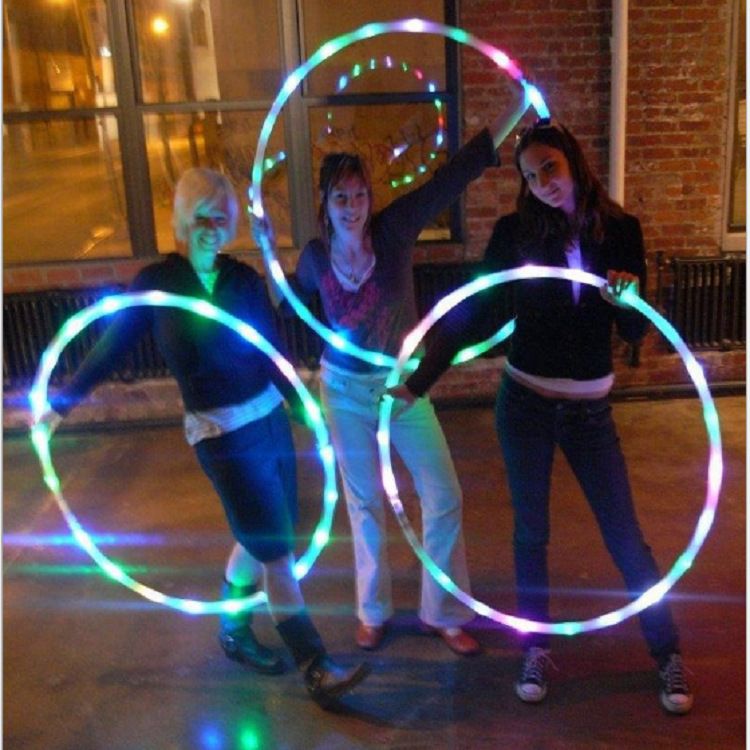 Világító Hula Hoop, LED-del, 90 cm, Többszínű - eMAG.hu
