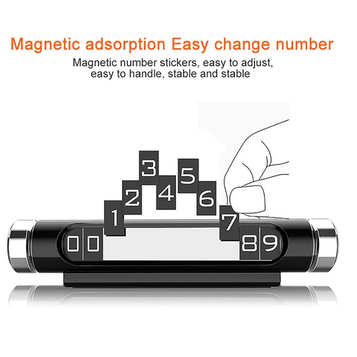 Suport numar telefon auto, BOMSTOM, Rotabil, cifre magnetice ...