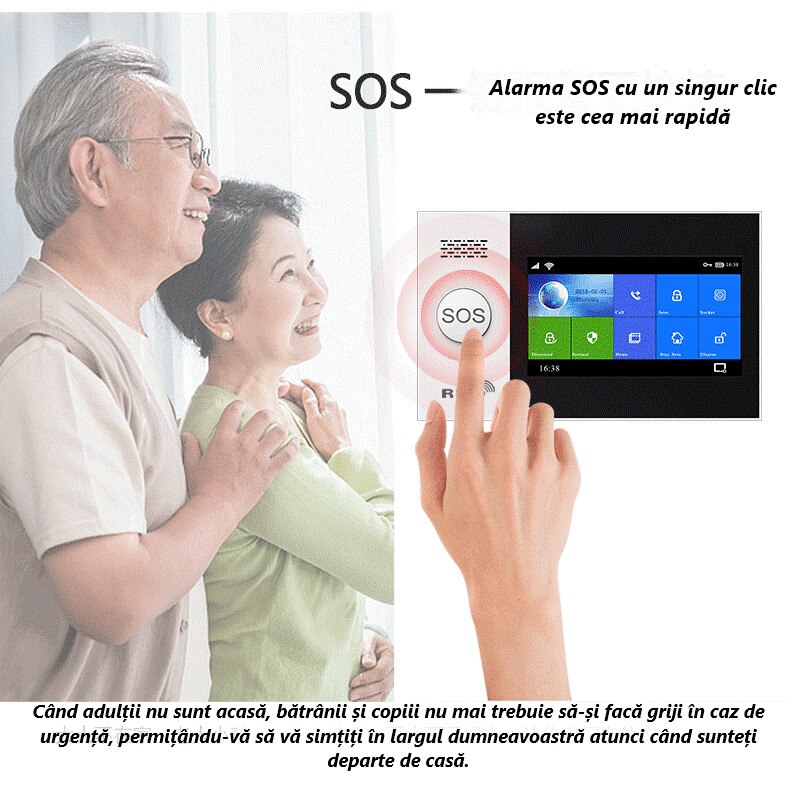 Safehouse Hs650 Wifi Gsm 4g безжична алармена система със сензорен екран поддържа 100 безжични