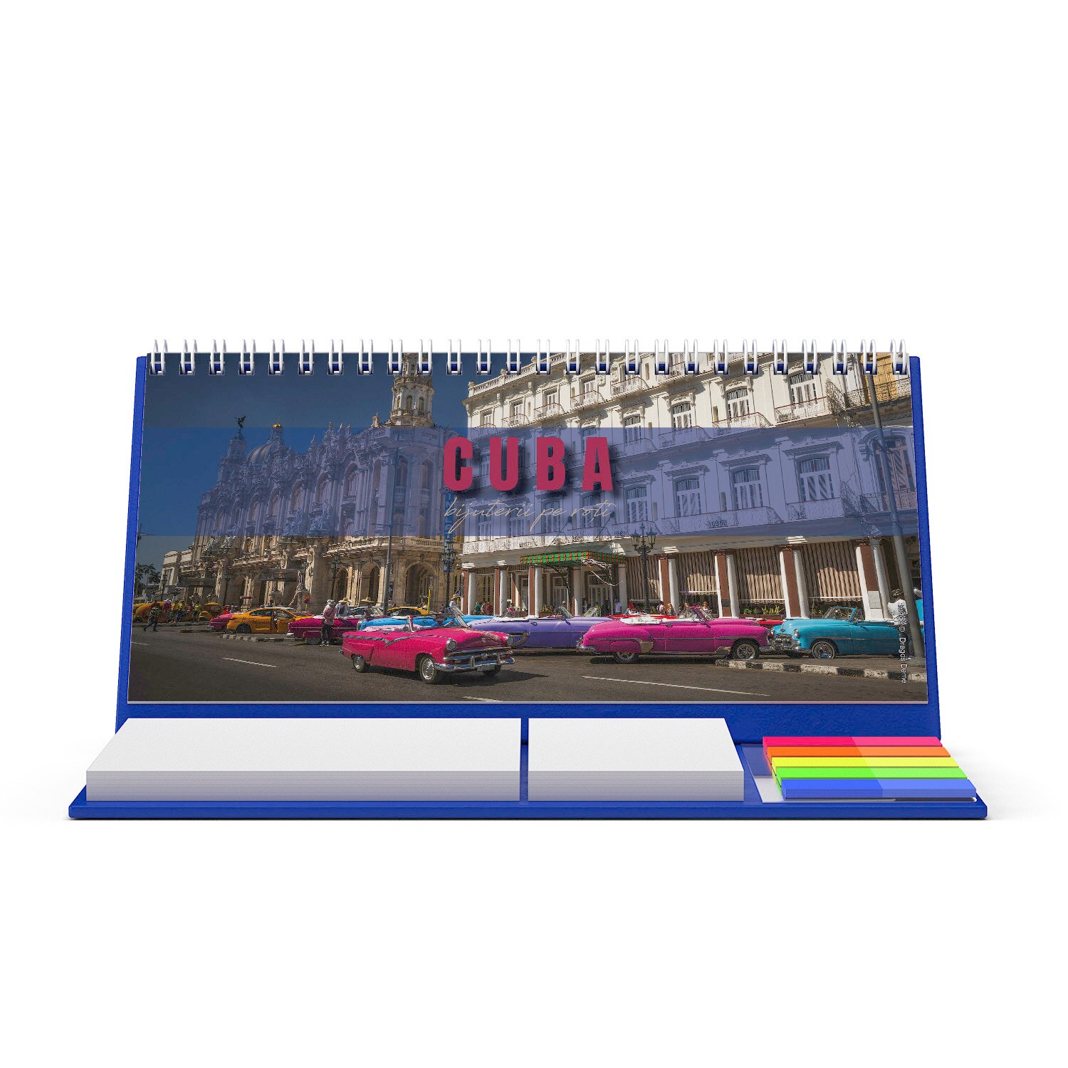 Calendar de birou cu notite repozitionabile Cuba Bijuterii pe Roti ...