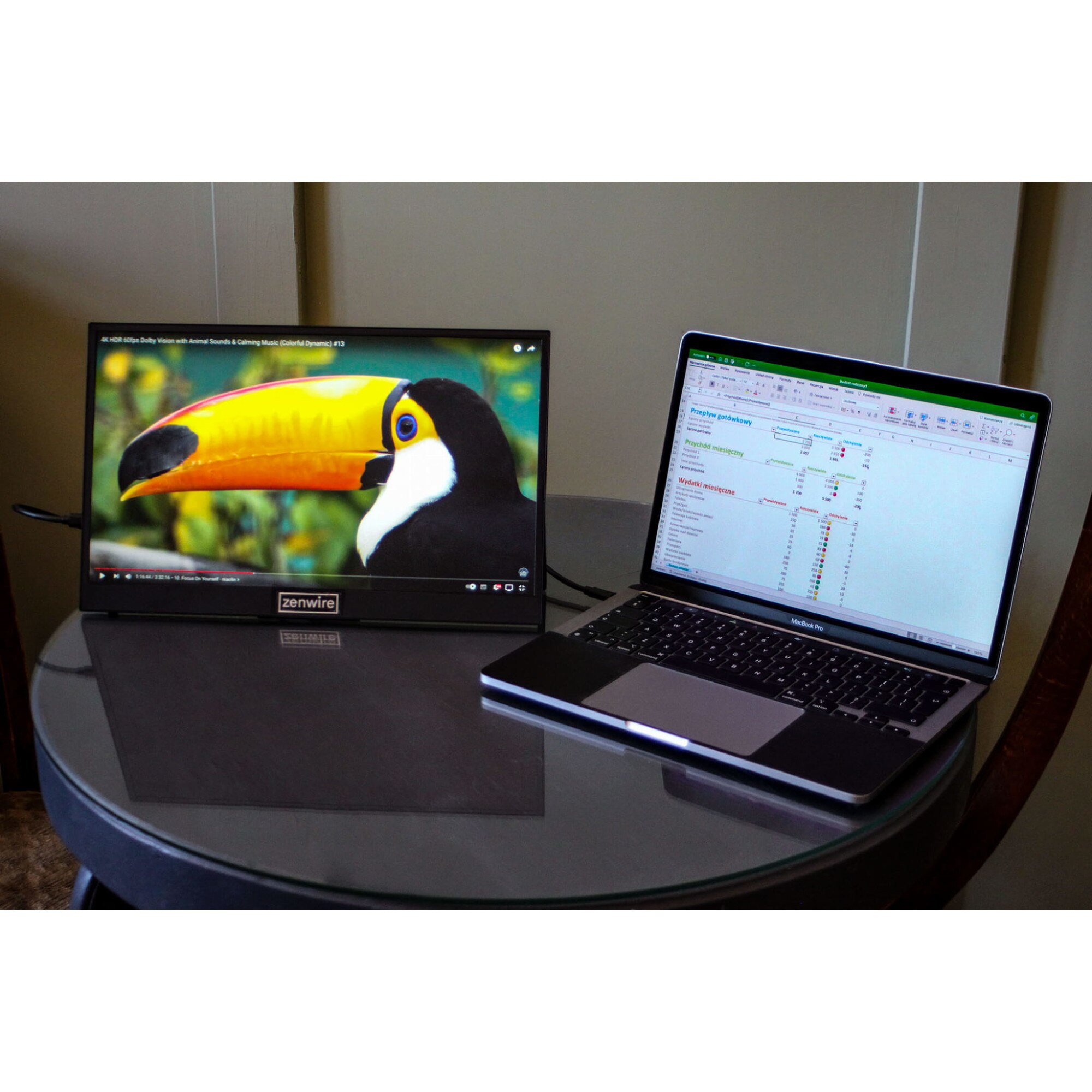 Monitor portabil USB-C Full HD IPS de 15, 8 inchi HDR 10+ mata HDMI ...