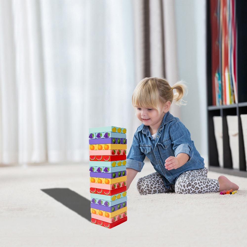 Joc Jenga Top Bright - fructe - eMAG.ro