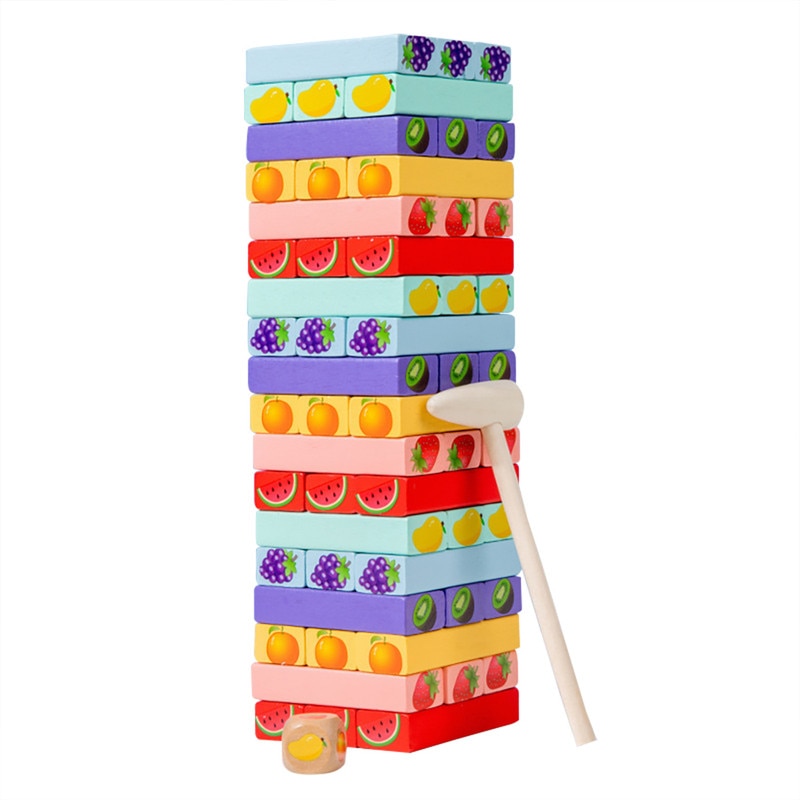 Joc Jenga Top Bright - fructe - eMAG.ro