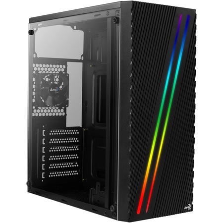 Carcasa computer AeroCool Streak RGB, Negru, Middle Tower, 0 W - eMAG.ro