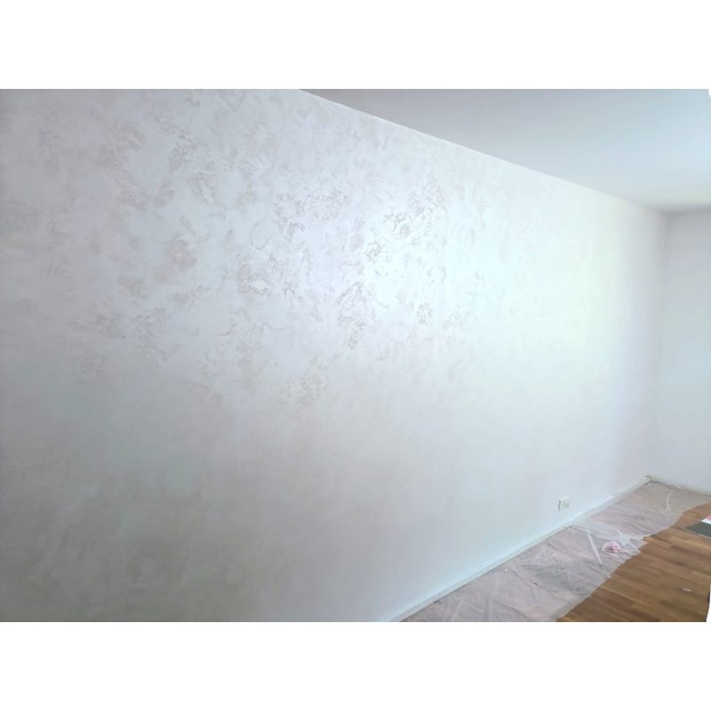 Set Vopsea Decorativa Perla Luxury cu Fulgi Perlati, Alb Perlat 1L ...