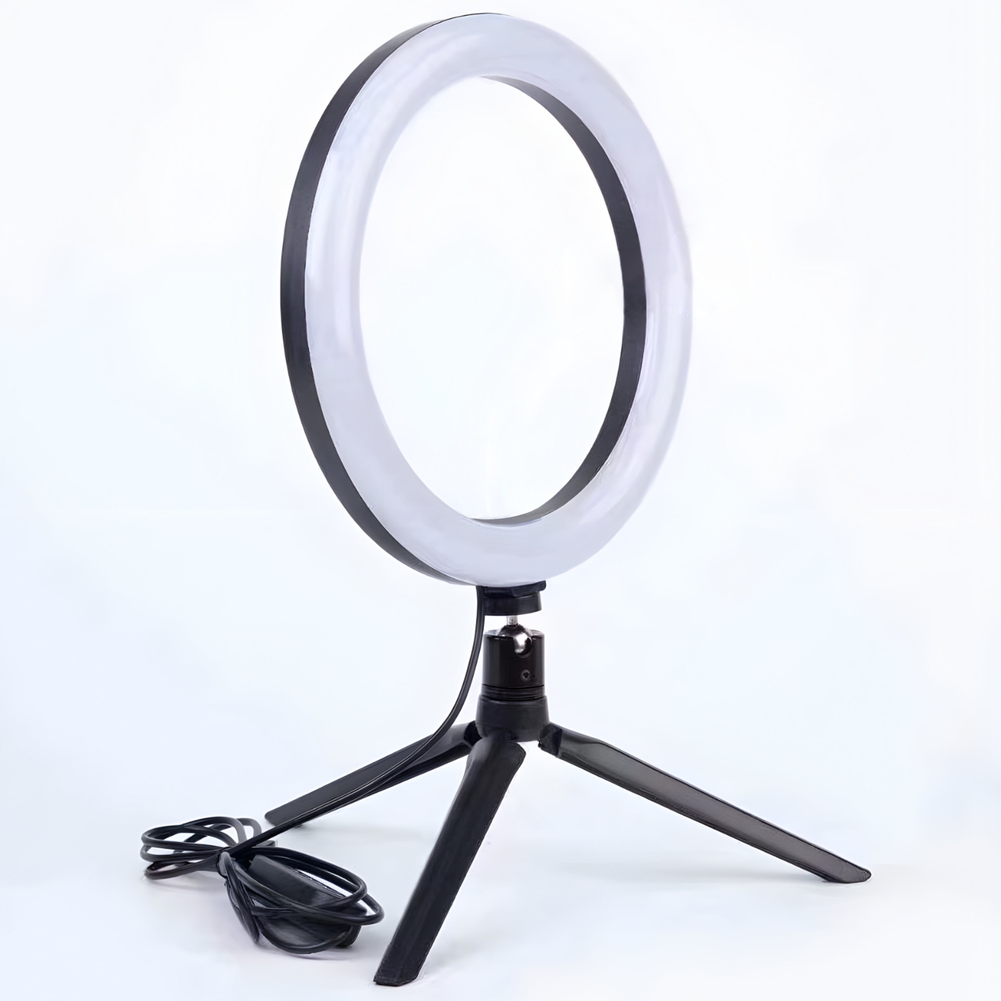 Lampa circulara Ring Light, diametru 16cm/6inch LED, conectare USB, 3 moduri de lumina, mini ...