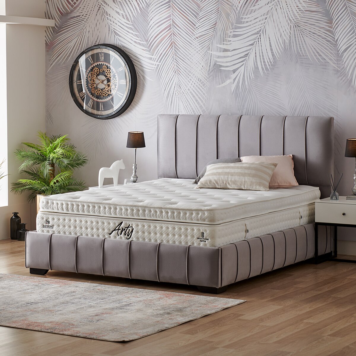 Pat tapitat, Pronto, 200x200 cm - eMAG.ro