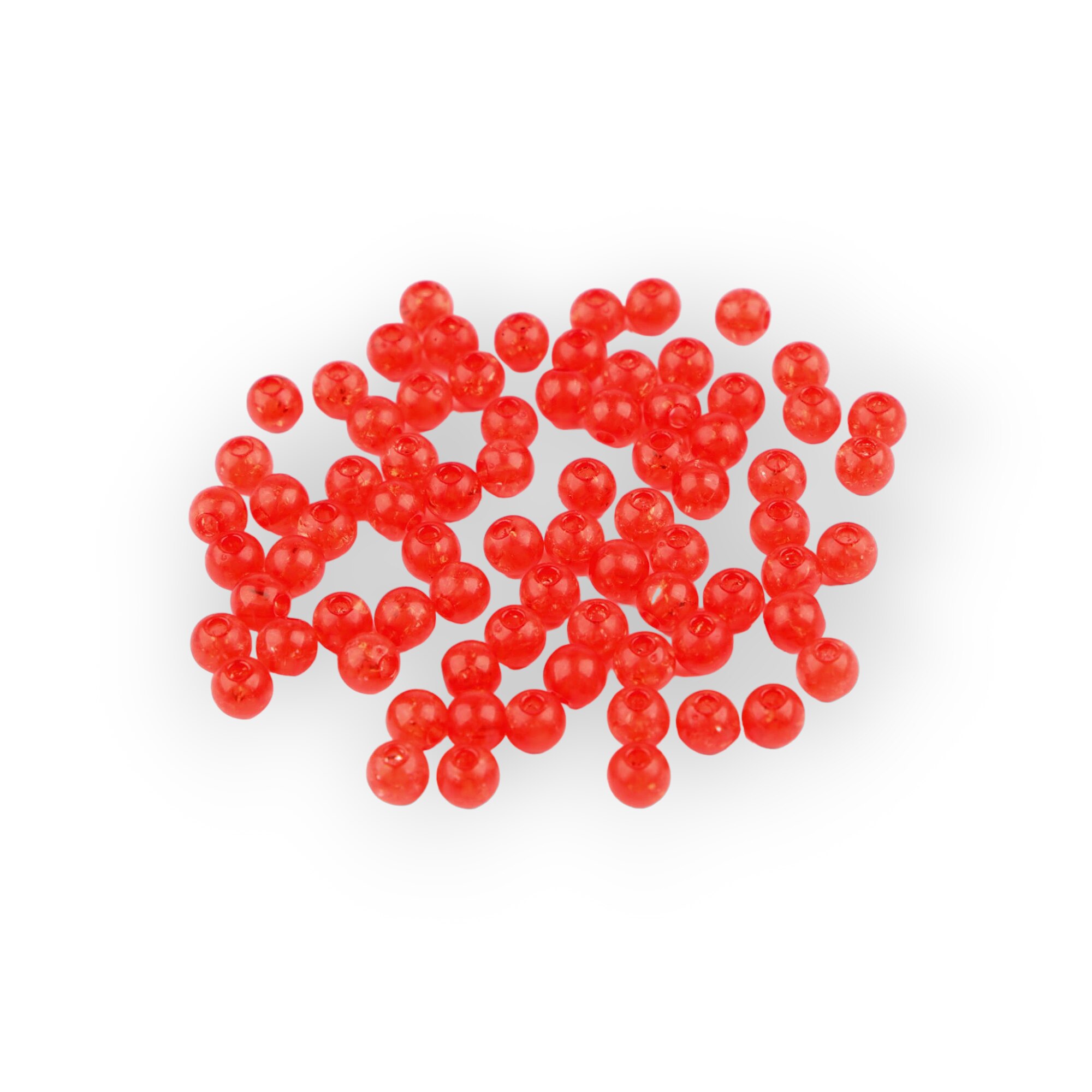 Set 250 margele plastic Cracked, diametru 6 mm, 30 g, Rosu - eMAG.ro