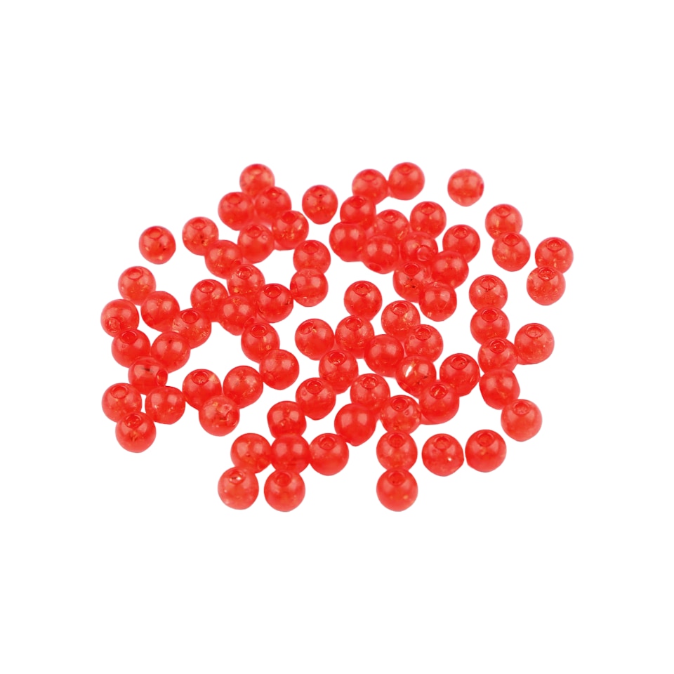 Set 250 margele plastic Cracked, diametru 6 mm, 30 g, Rosu - eMAG.ro