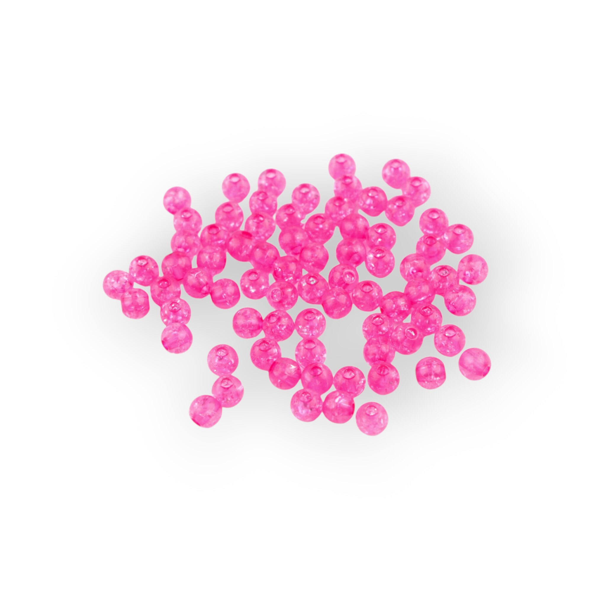 Set 250 margele plastic Cracked, diametru 6 mm, 30 g, Roz - eMAG.ro