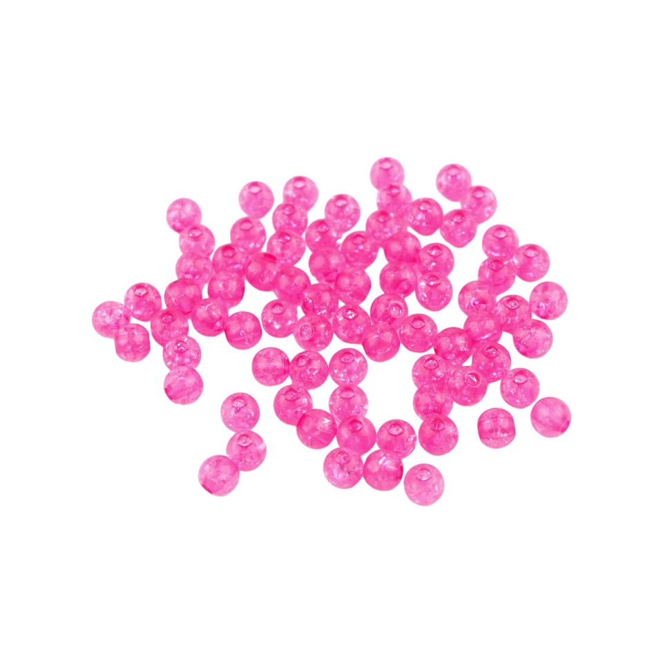 Set 250 margele plastic Cracked, diametru 6 mm, 30 g, Roz - eMAG.ro