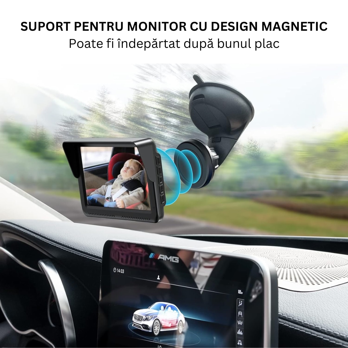 Camera video auto HD pentru monitorizare a bebelusilor si copiilor ...