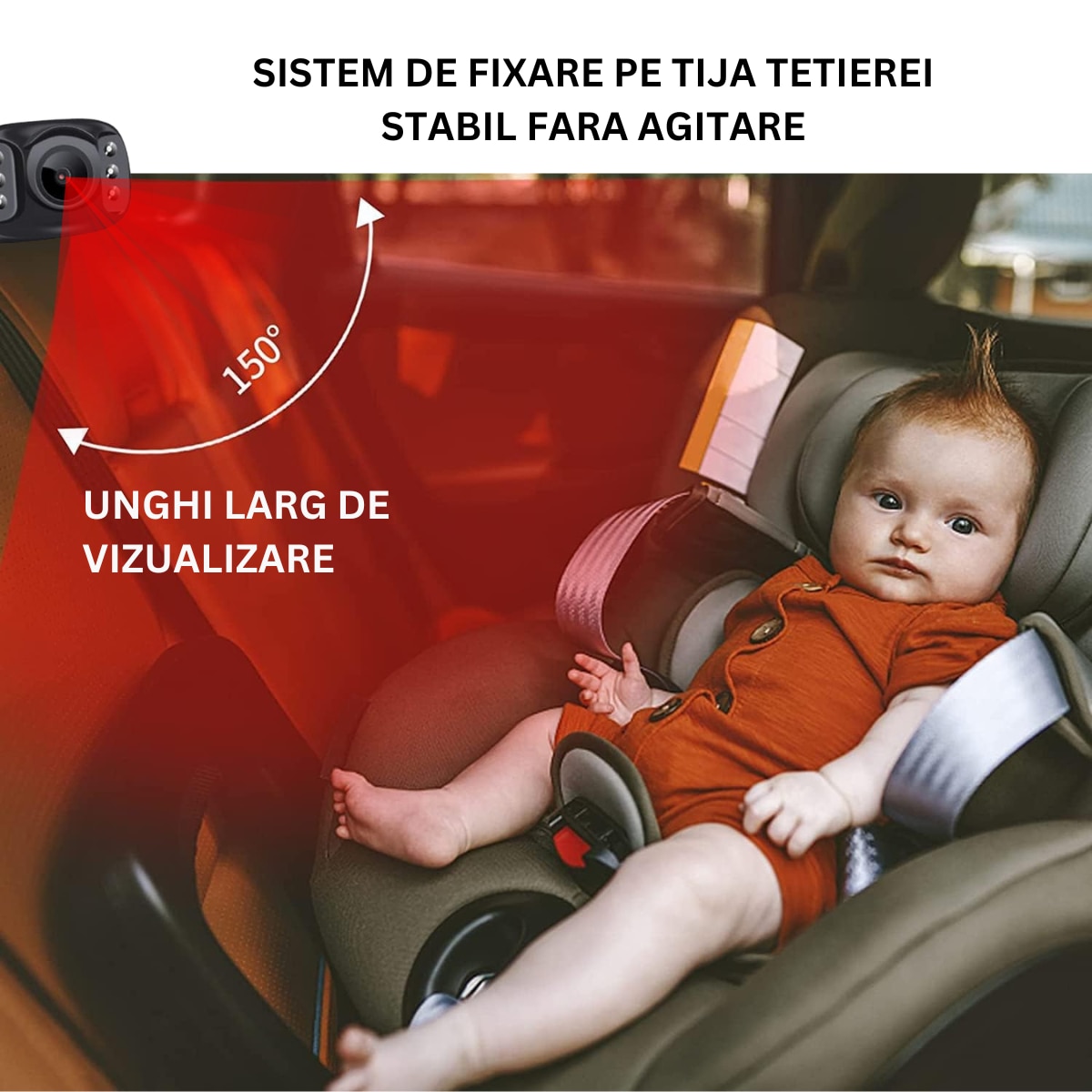 Camera video auto HD pentru monitorizare a bebelusilor si copiilor ...