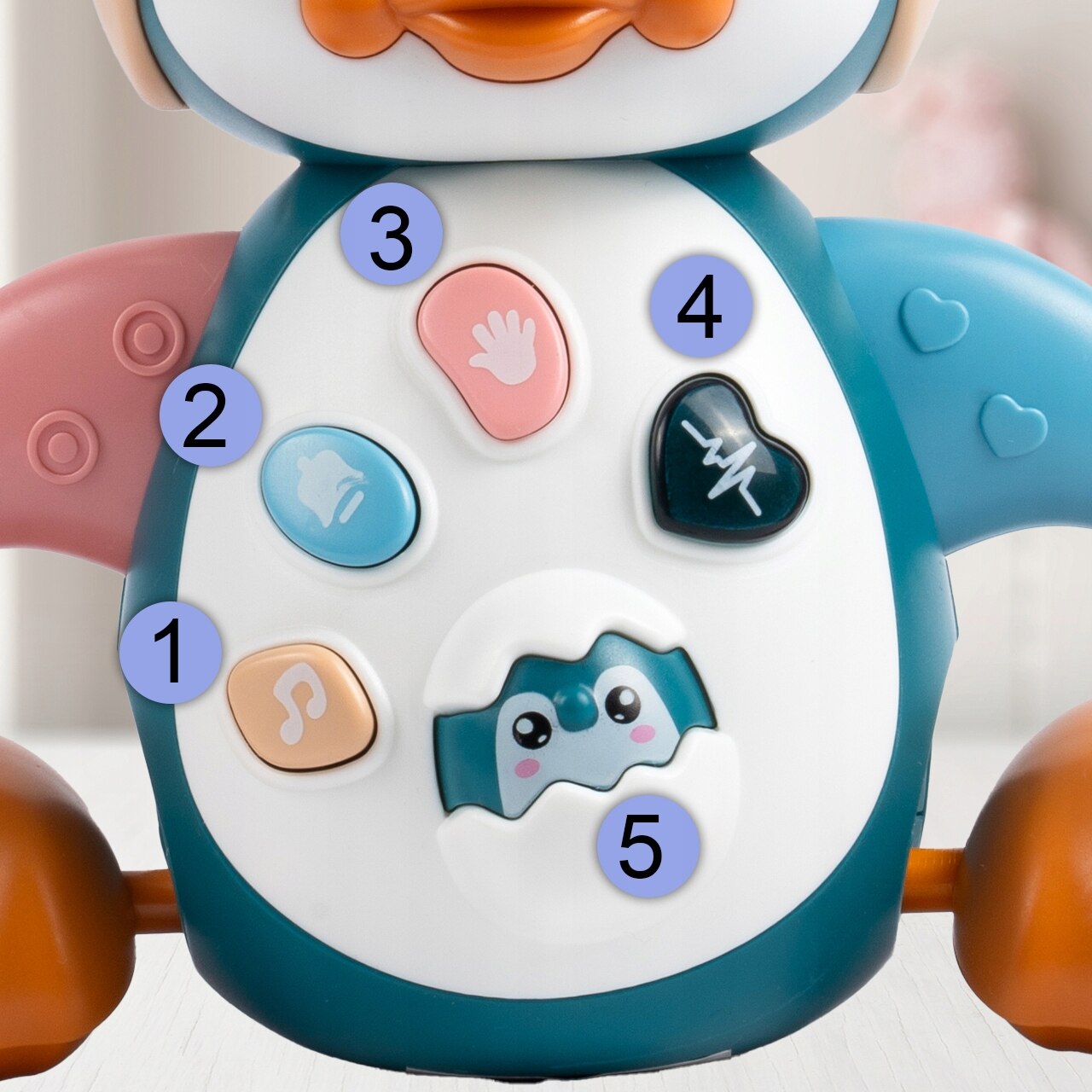 Jucarie interactiva, Zola®, pinguinul cantaret si dansator, functii ...