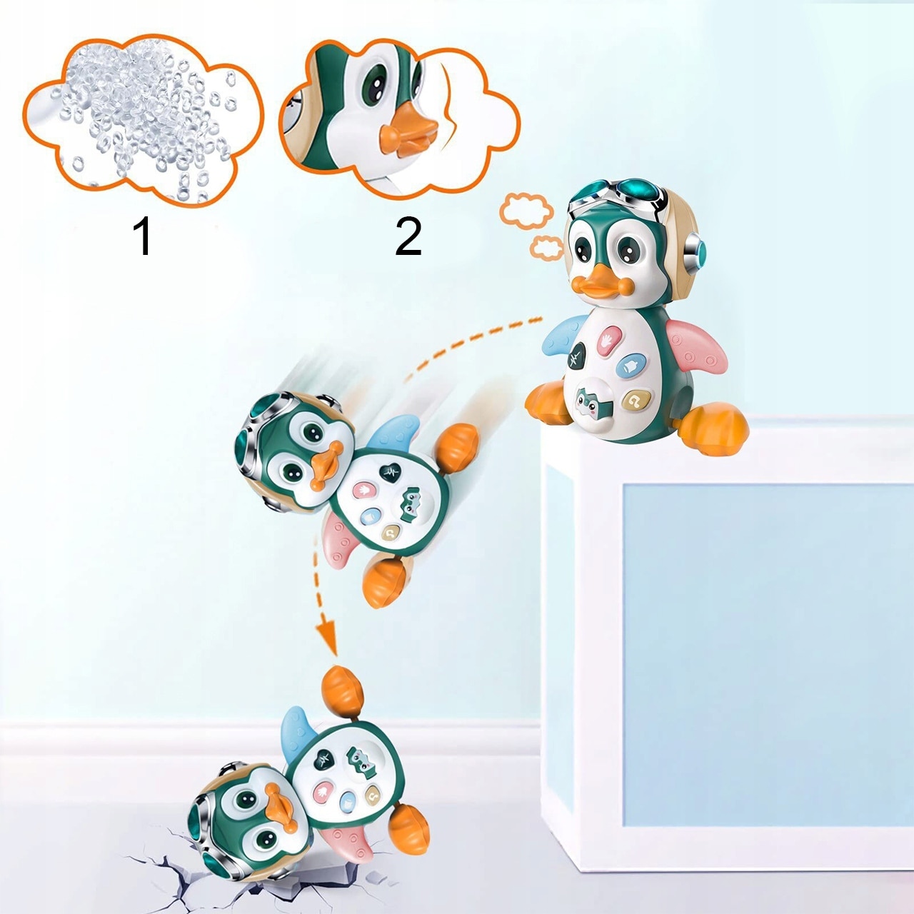 Jucarie interactiva, Zola®, pinguinul cantaret si dansator, functii ...