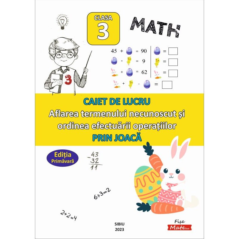 Set 4 caiete de lucru la matematica, clasa 3 - Editura A.T.U - eMAG.ro