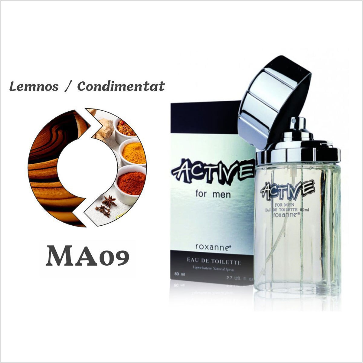 Apa de toaleta Roxanne Active MA09, SportAll, Lemnos-Condimentat ...