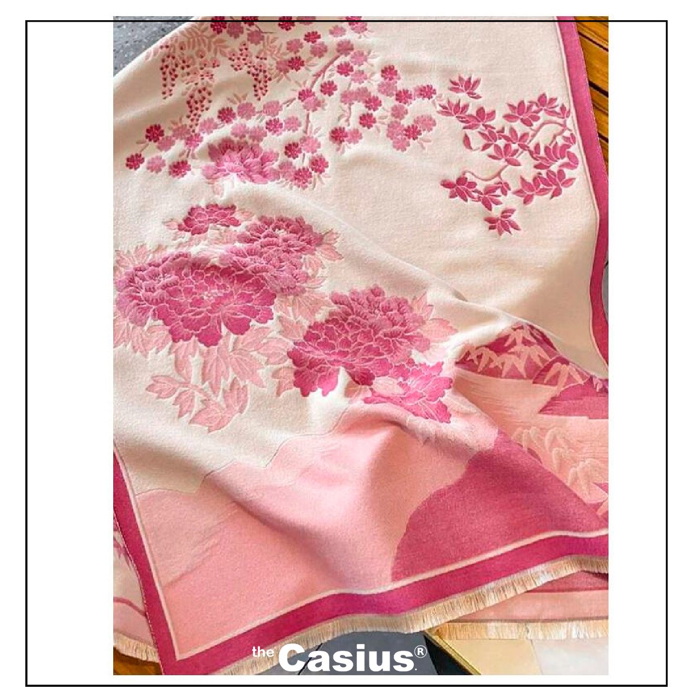 Esarfa lunga tip sal pentru dama din materiale premium, model flori ...