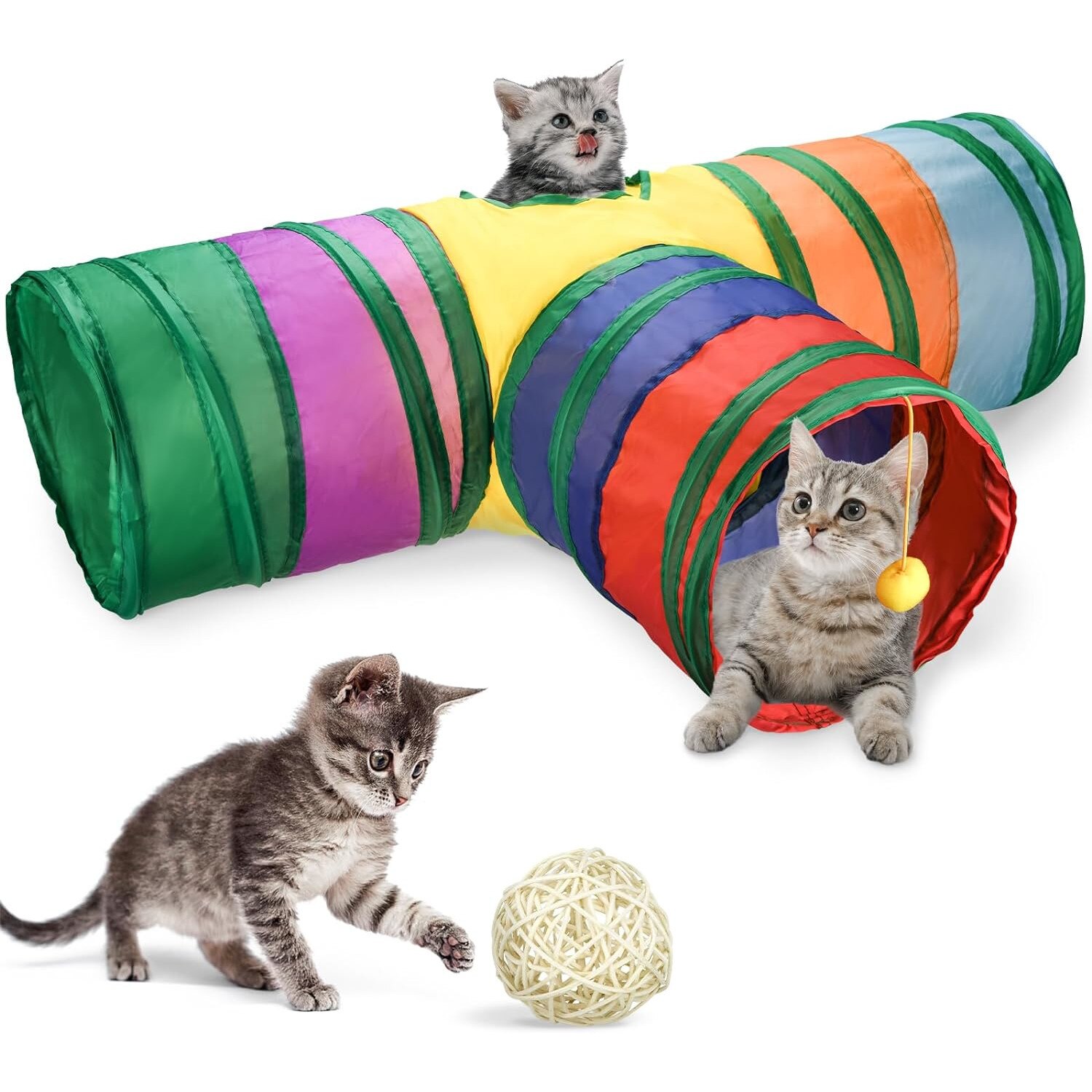 Tunel interactiv pentru animale de talie mica, Zola®, poliester, 80x55 ...