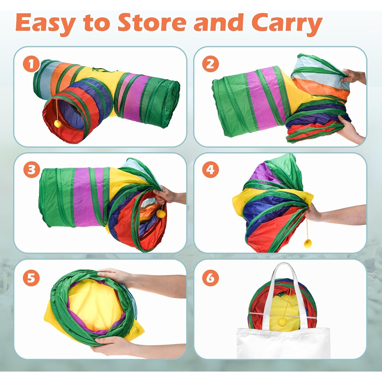 Tunel interactiv pentru animale de talie mica, Zola®, poliester, 80x55 ...