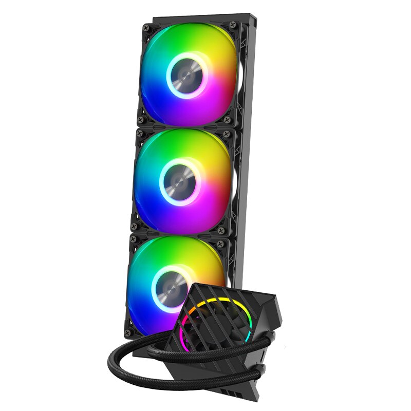 Cooler procesor cu lichid ID-Cooling Dashflow 360 XT negru iluminare ...