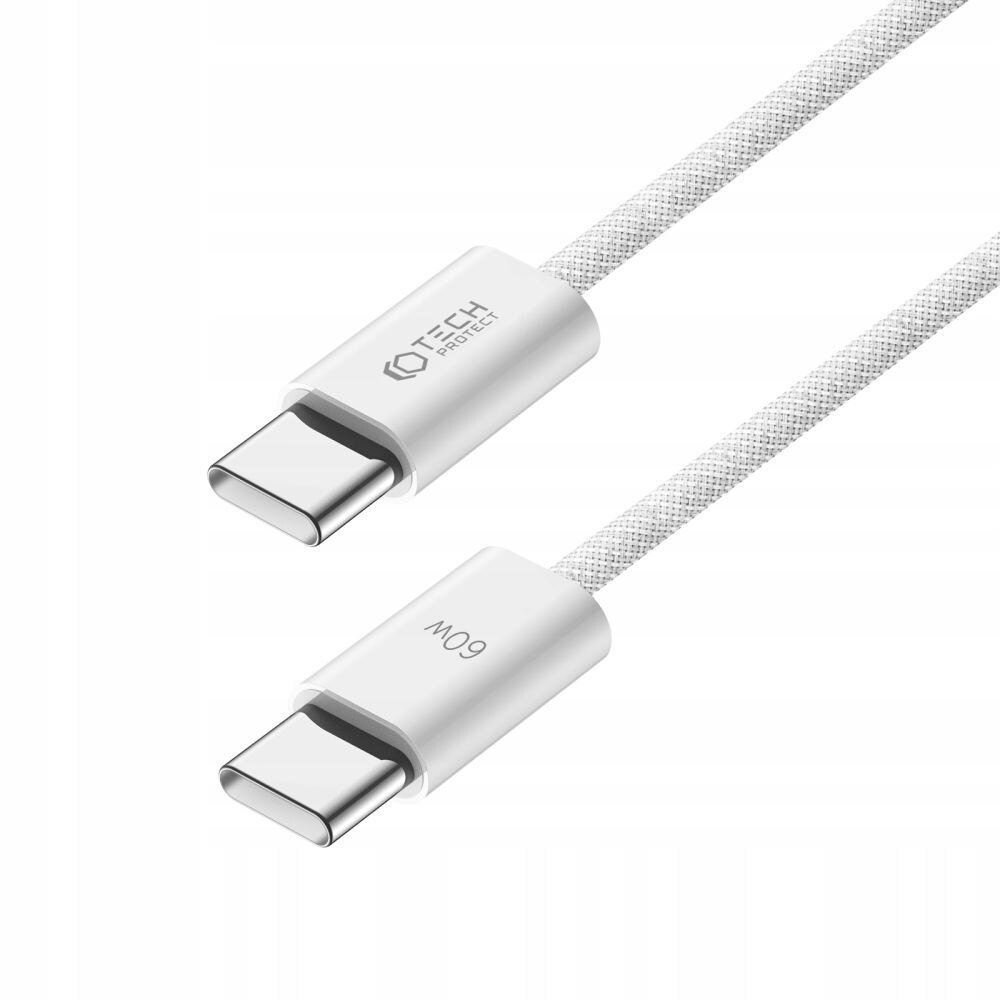 Кабел за зареждане и трансфер на данни TECH-PROTECT UltraBoost Classic, 2x USB Type-C, PD 60W ...
