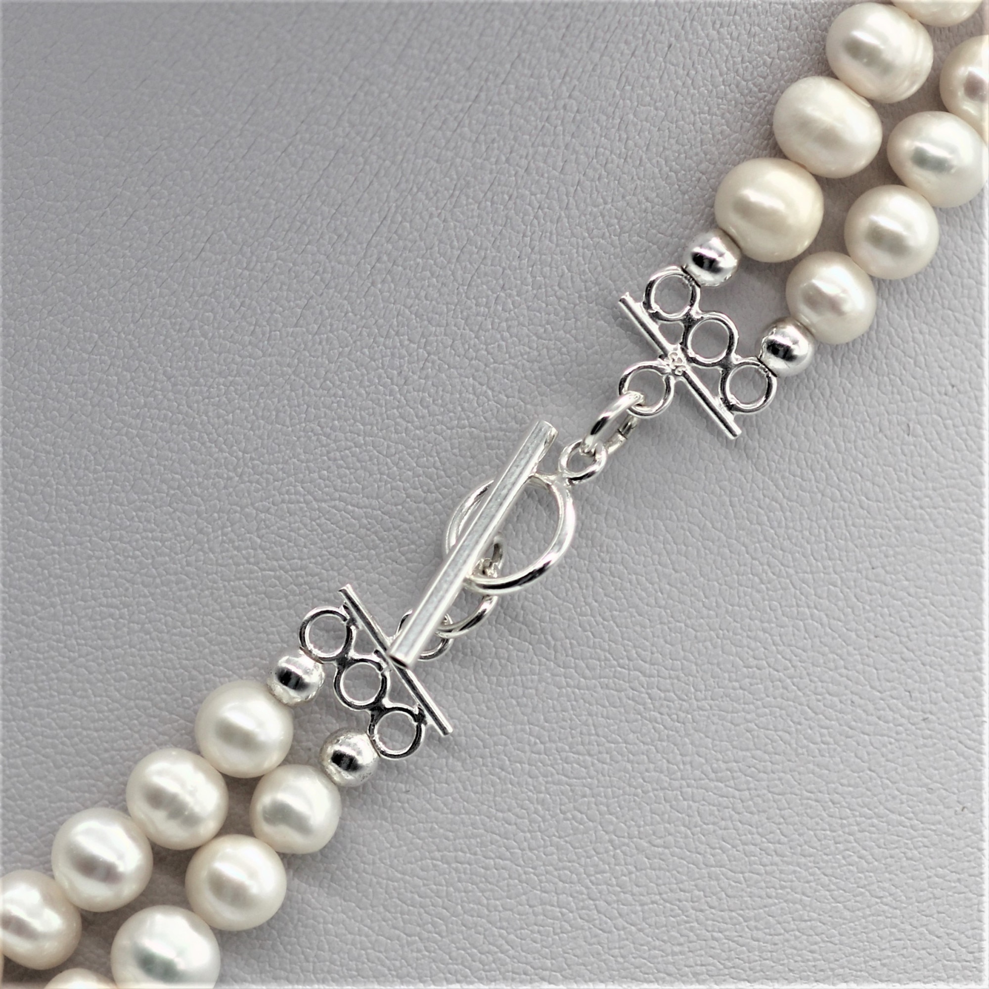 Colier dublu din perle naturale, argint 925, 49 cm - eMAG.ro