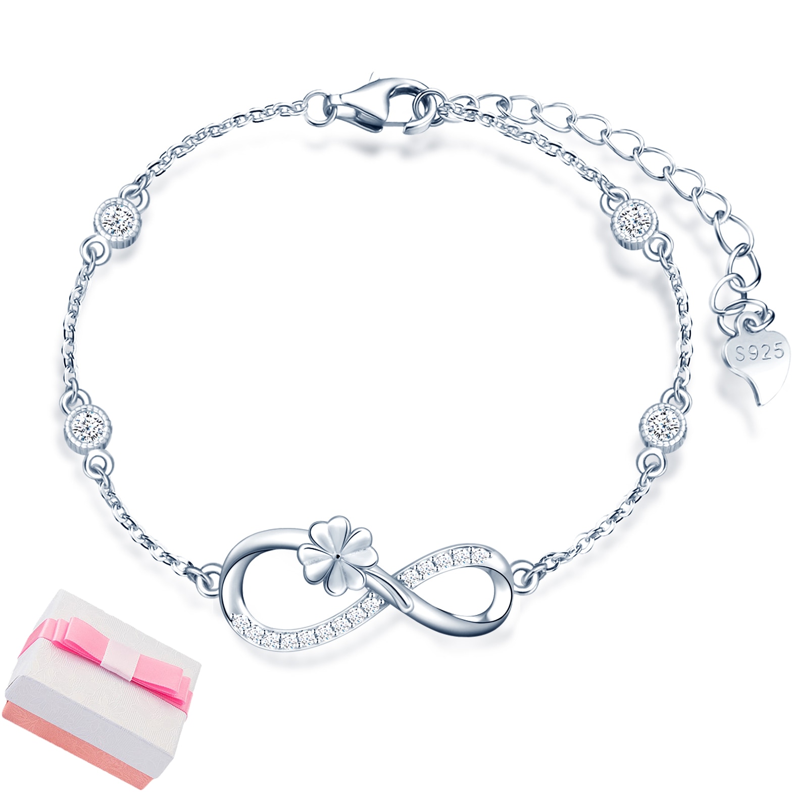 Bratara Argintata Rodiata cu Simbolul Infinitului 925 - eMAG.ro