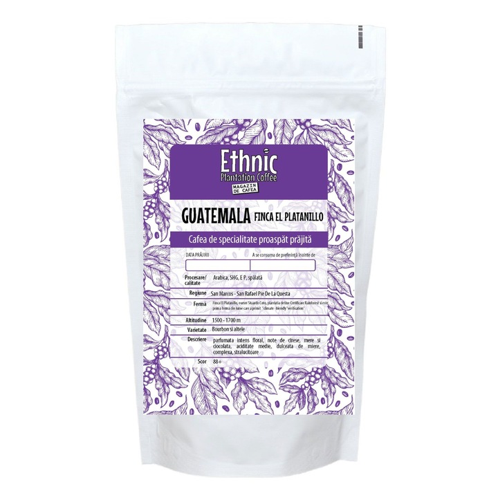 Cafea de specialitate prajita si macinata Guatemala Finca El Platanillo ...