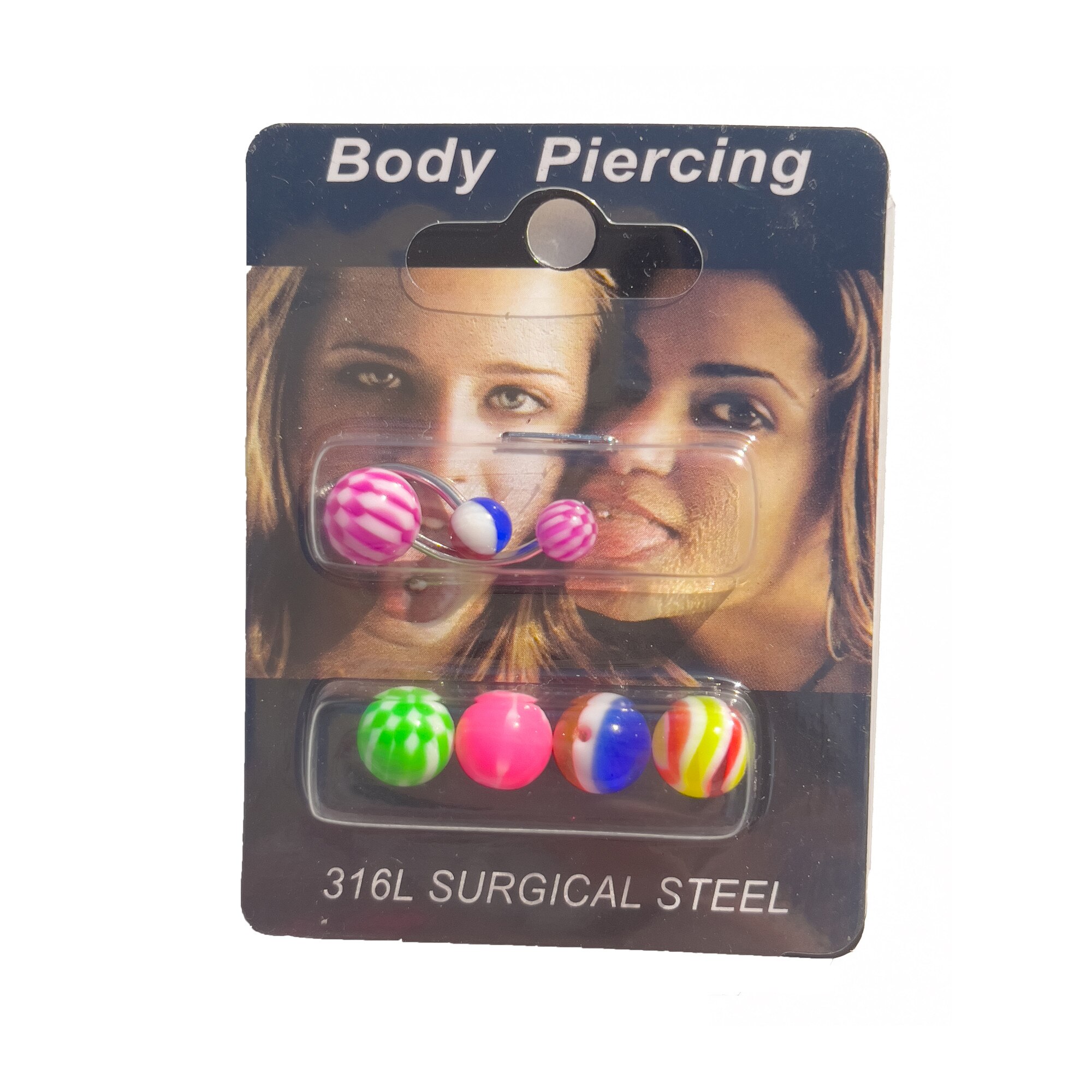 Set Piercing Miraza, 2 Tije, 7 Bile, Potrivit Buza, Buric, Spranceana ...