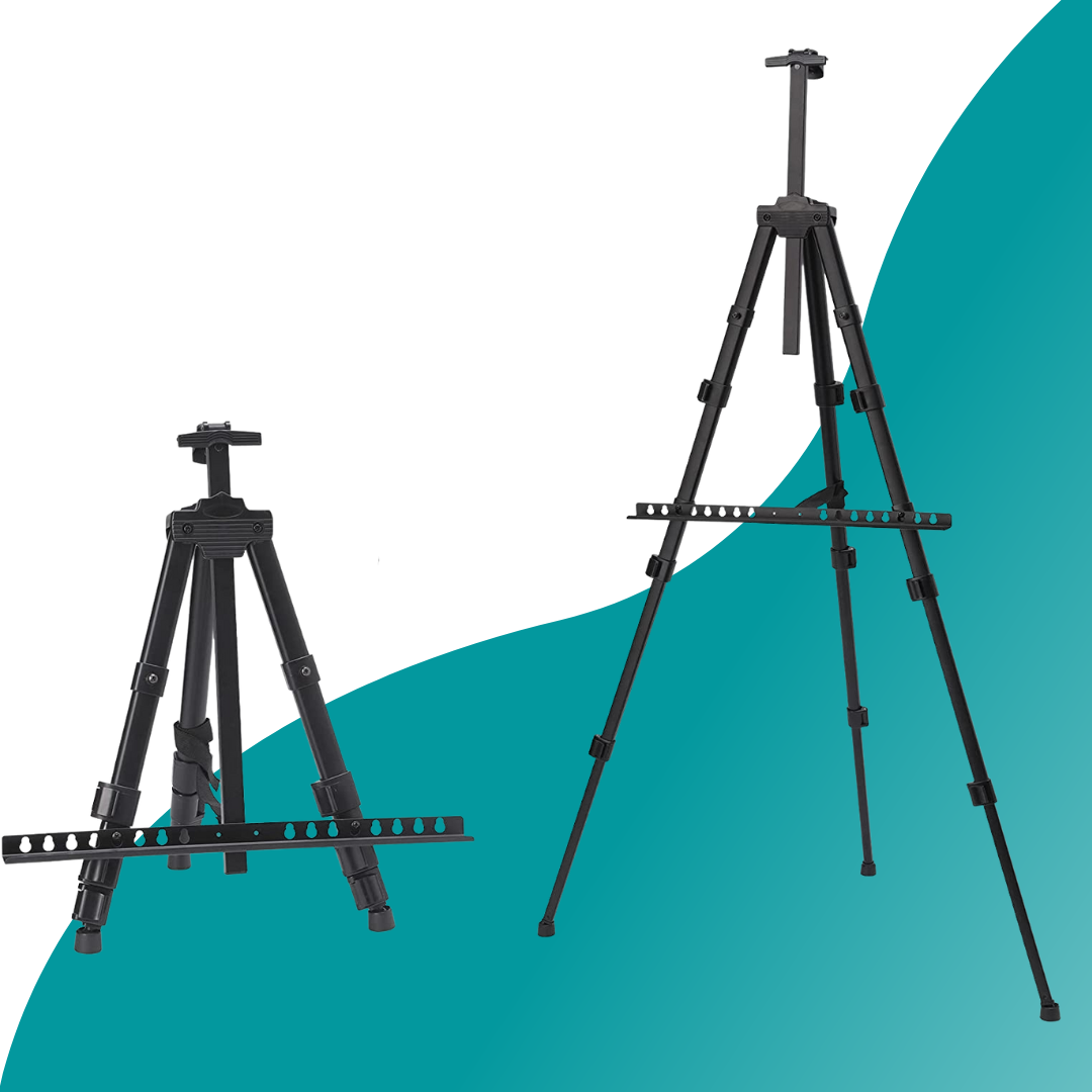 Set Complet de Arta pentru Pictura, Artmaker®, cu Sevalet din Aluminiu ...