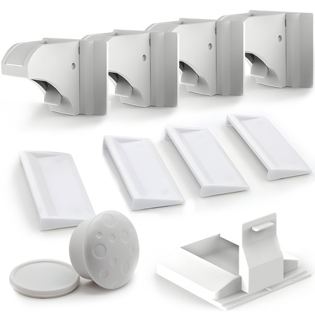 Set 4 protectii magnetice pentru usi de dulapuri si sertare - eMAG.ro