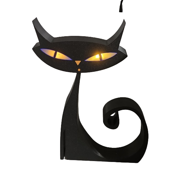 Декоративна котка със светещи очи 23см - eMAG.bg