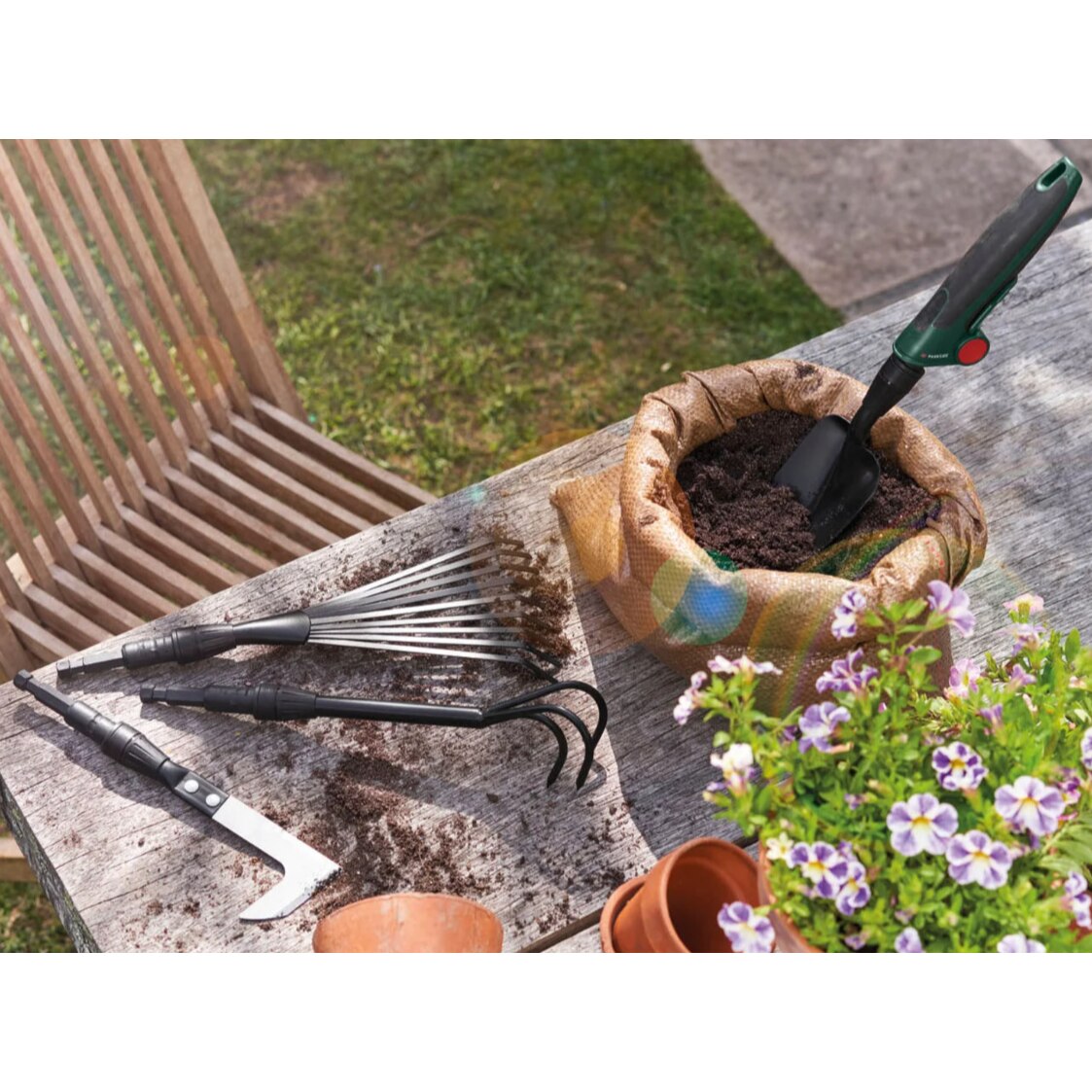 Set de scule de gradina cu sistem combinat PARKSIDE, 5 bucati - eMAG.ro
