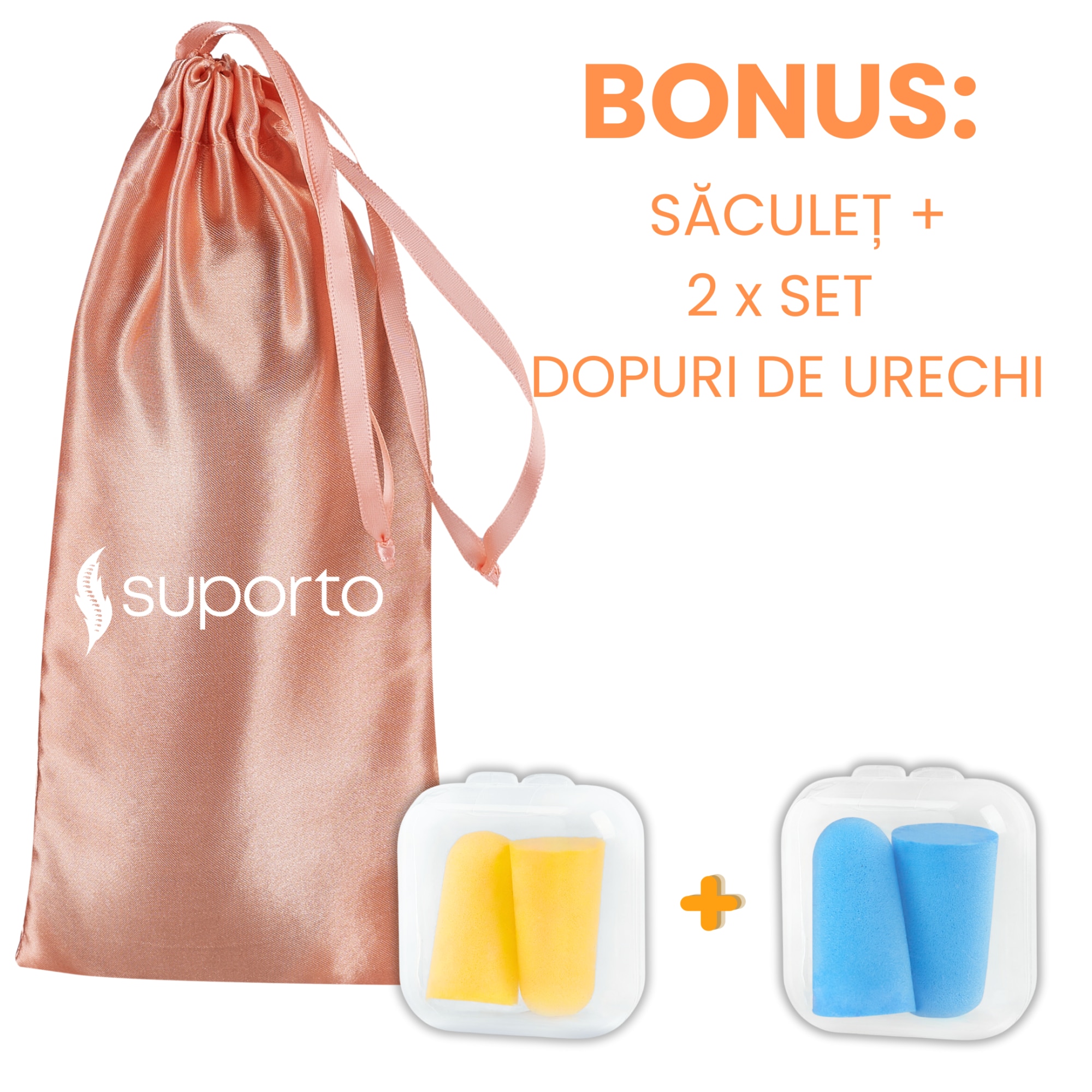 Set 2x Masti de dormit Suporto, design 3D fara presiune pe ochi ...