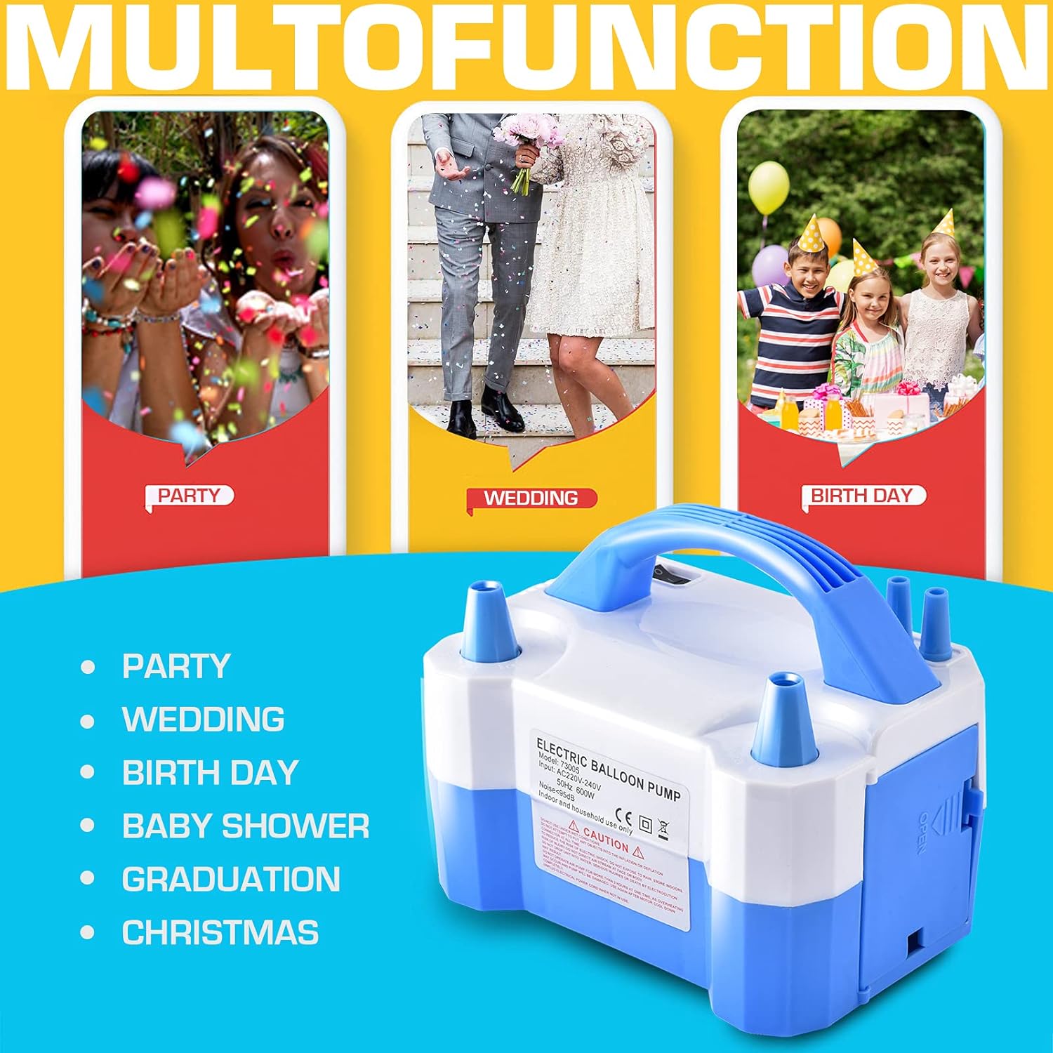 Pompa Compresor Profesional AKU pentru umflat baloane si obiecte ...