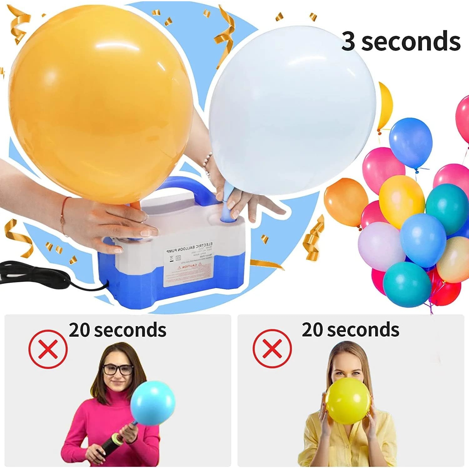 Pompa Compresor Profesional AKU pentru umflat baloane si obiecte ...