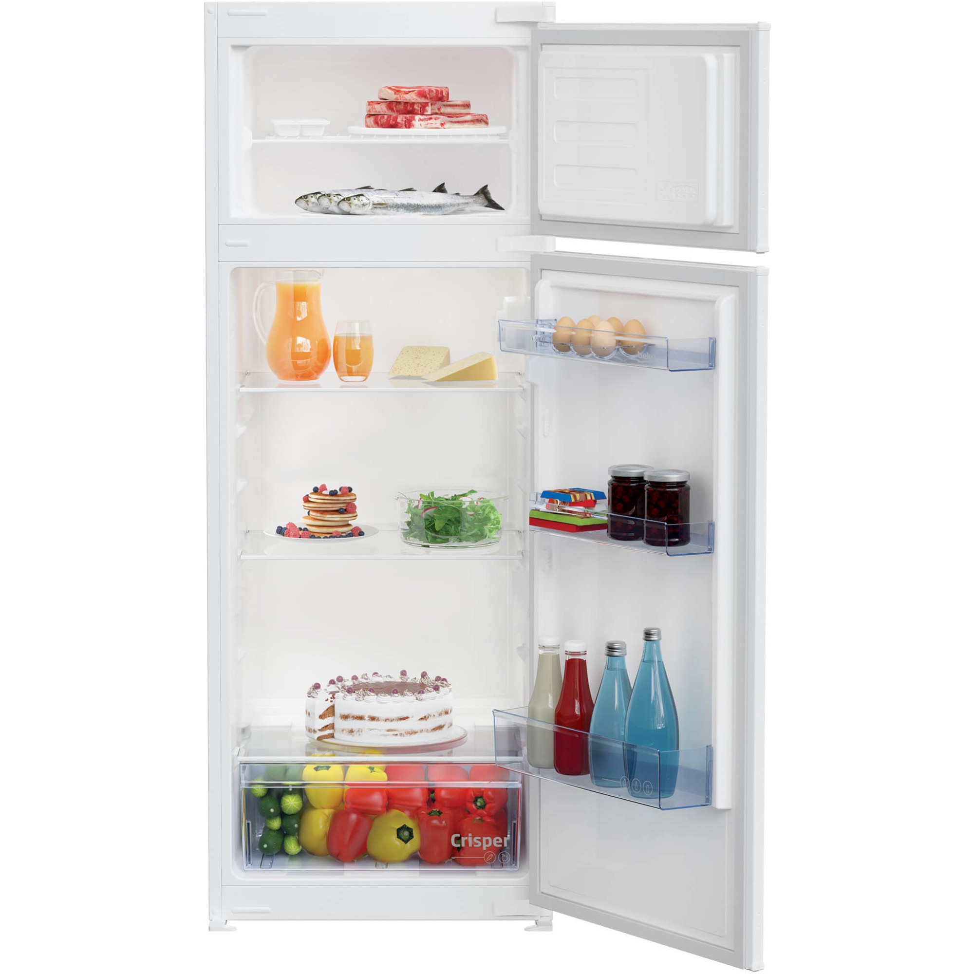 Frigider cu doua usi incoporabil Beko BDSA250K4SN, 220 l, Termostat ...